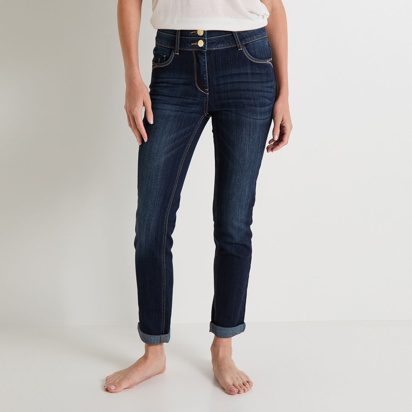 Jean raccourci HANOI femme RINSE | Graindemalice