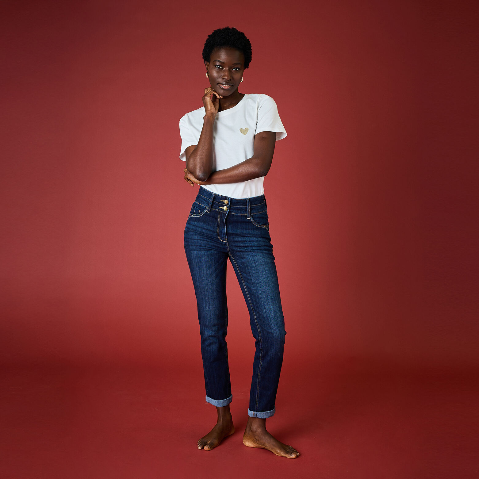 Jean raccourci HANOI femme RINSE | Graindemalice