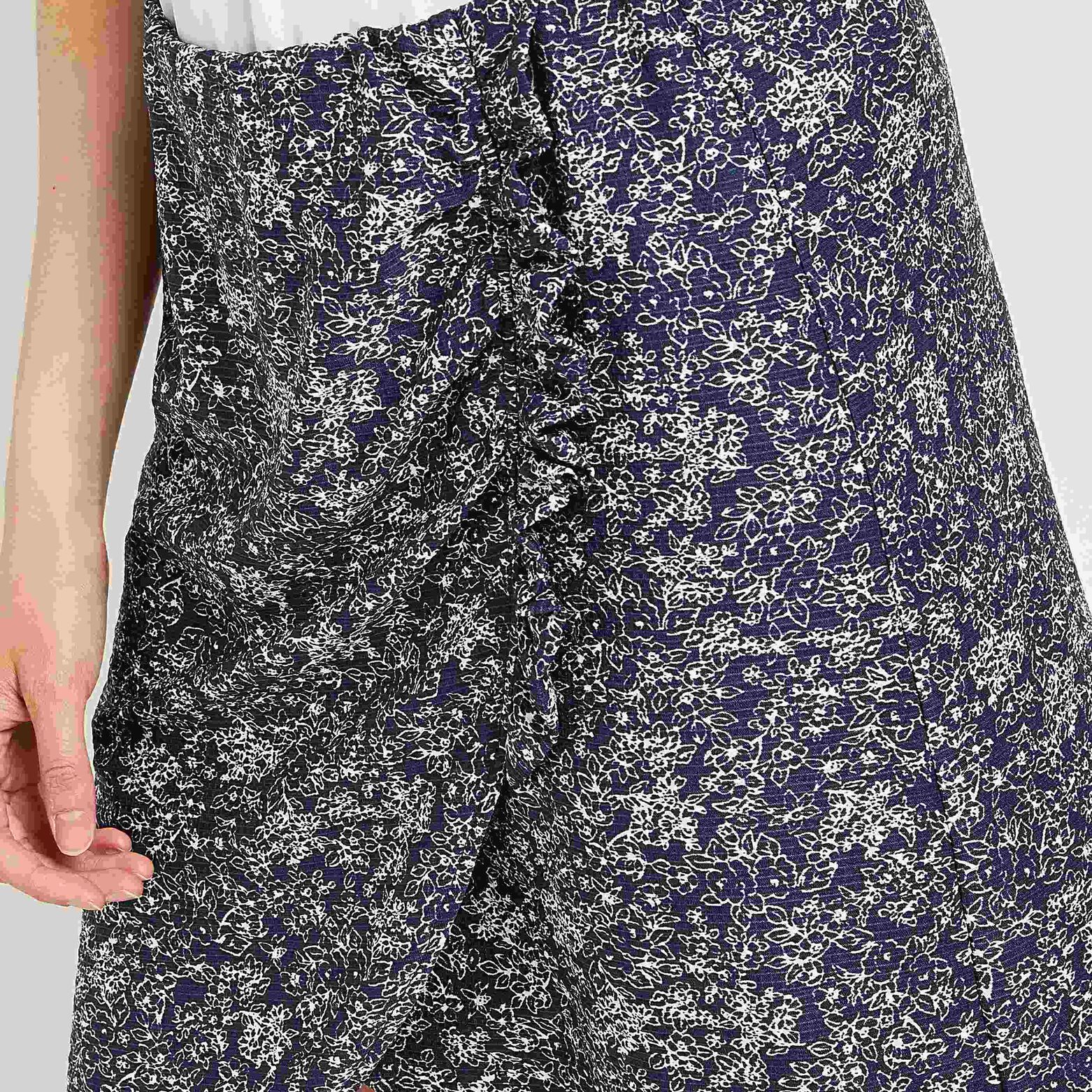 Jupe longueur genou femme MARINE | Graindemalice